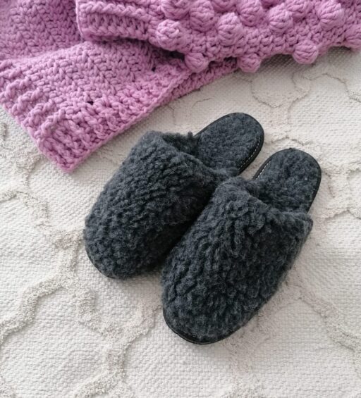 Wool Mule Slippers - HomieeStudio
