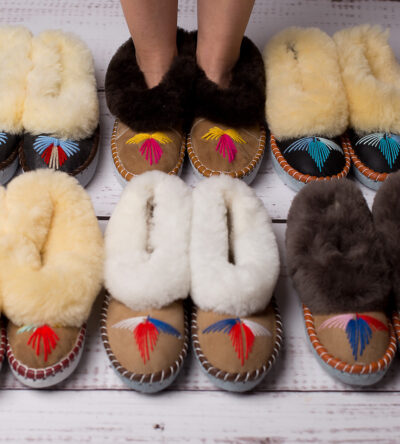 Unique Handmade Sheepskin Slippers by HomieeStudio