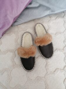 Mokka Sheepskin Mules - HomieeStudio
