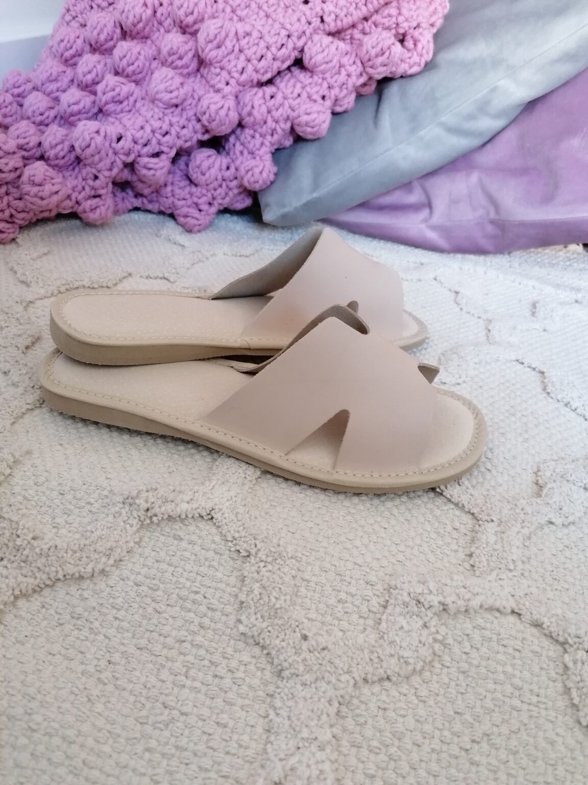 Leather Women’s Slides - HomieeStudio