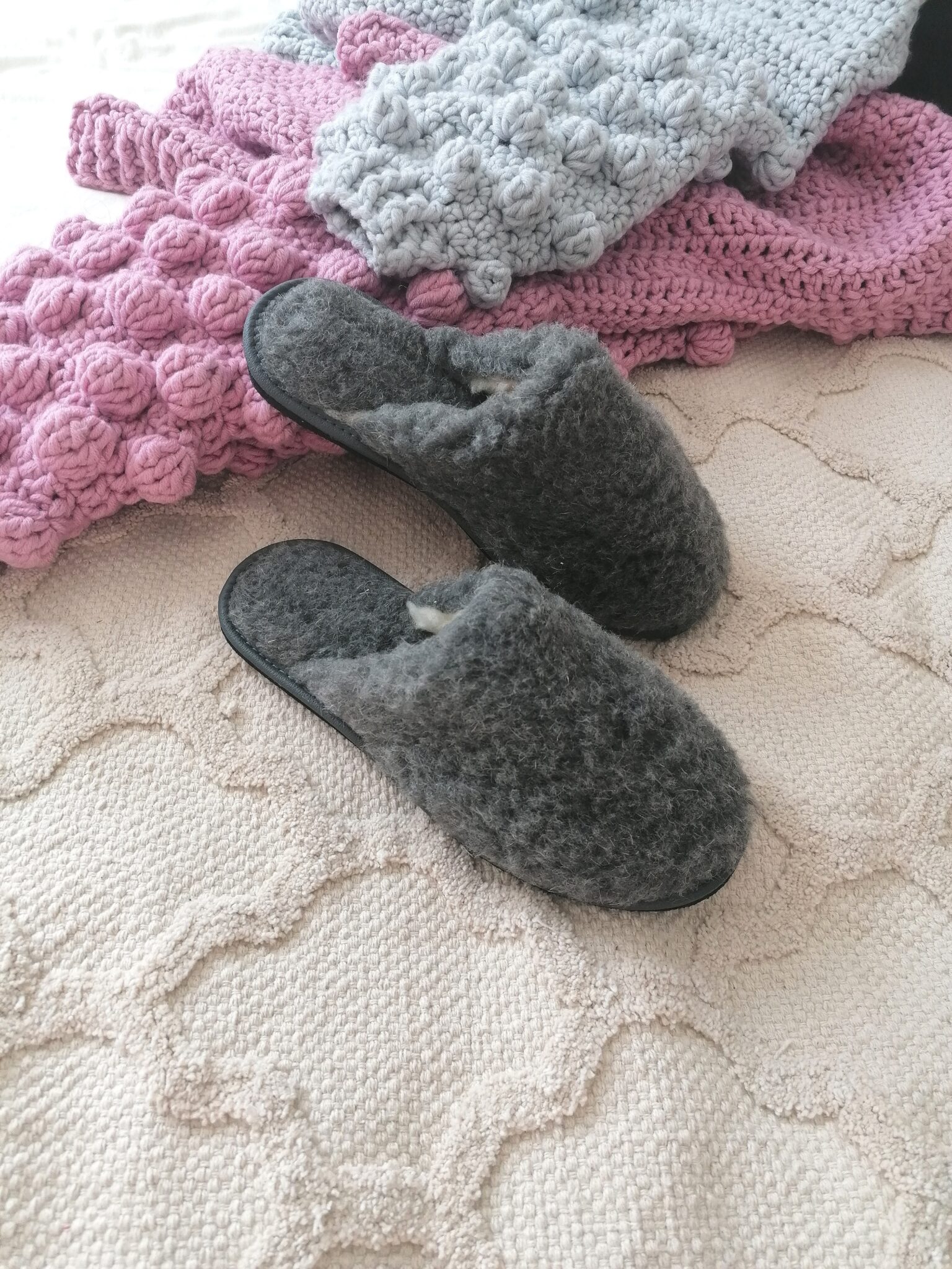 Wool Mule Slippers - HomieeStudio
