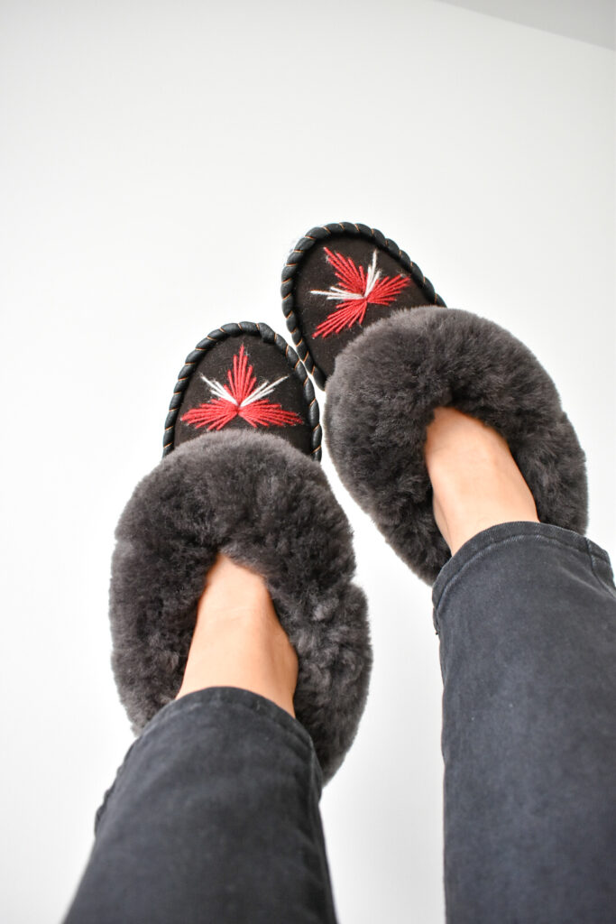 Unique Handmade Sheepskin Slippers by HomieeStudio